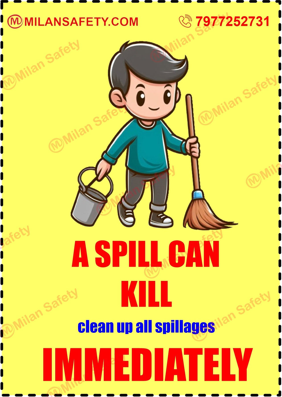 A spill can kill | Safety Posters | Safety signs – Milansafety