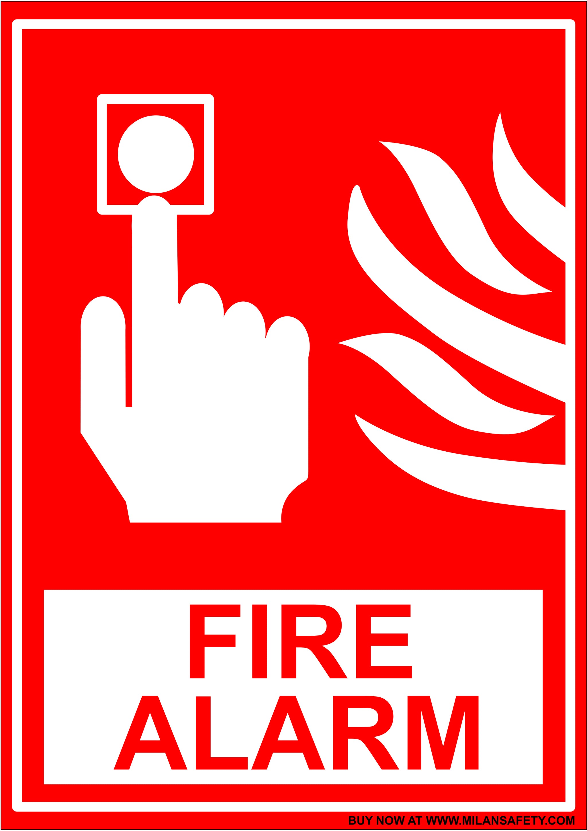 Fire alarm signage – Milansafety