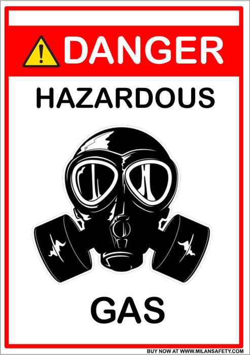 Danger hazardous gas signage – Milansafety