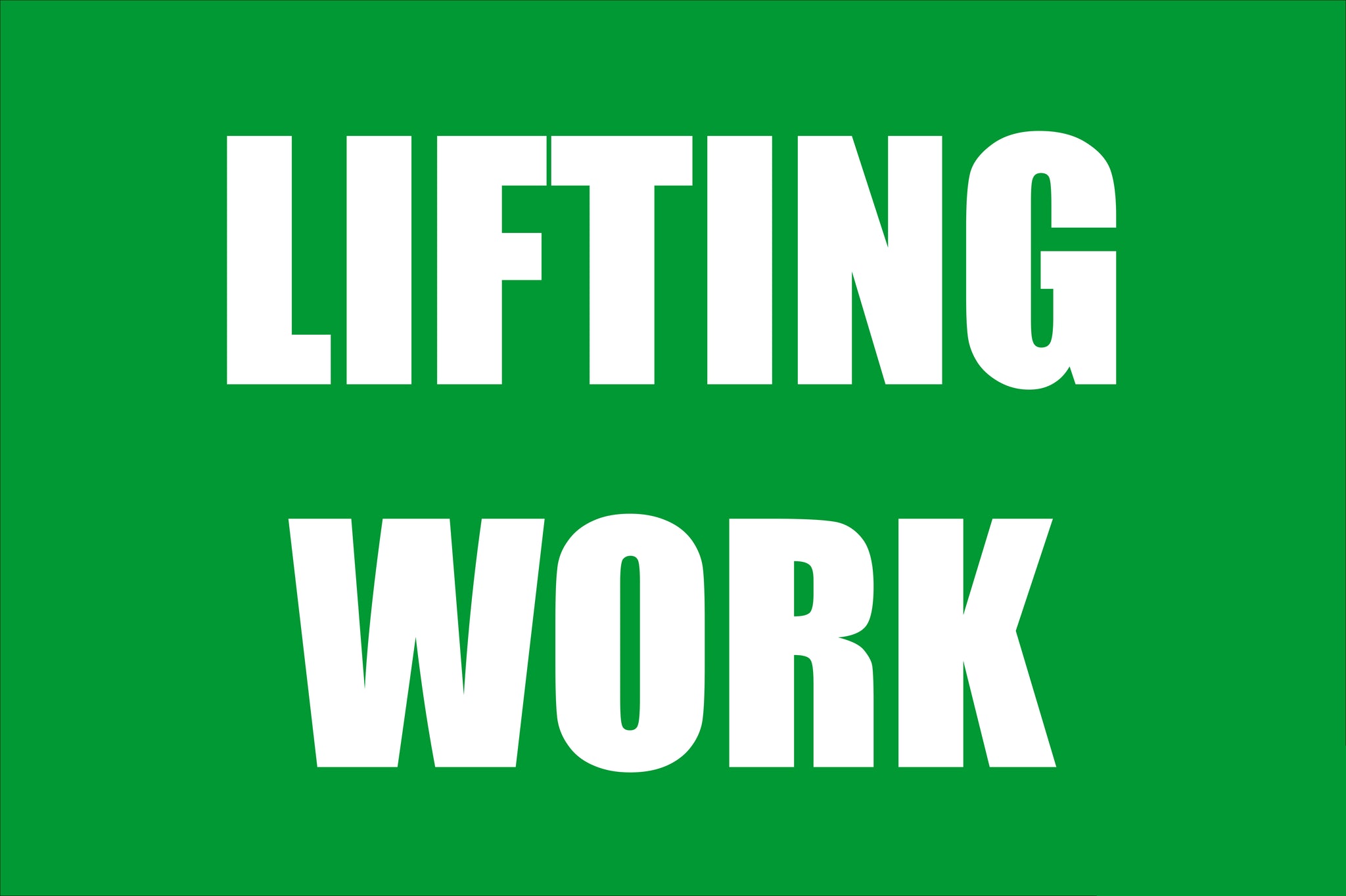 Lifting work signage – Milansafety